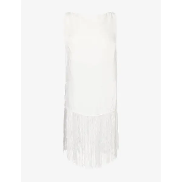 Dissh Fiora Fringed Woven Top