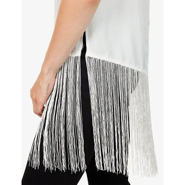 Dissh Fiora Fringed Woven Top