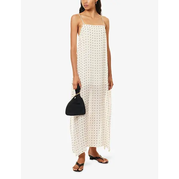 Dissh Vanessa Polka-dot Woven Midi Dress