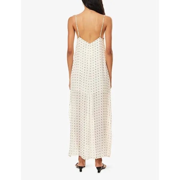 Dissh Vanessa Polka-dot Woven Midi Dress