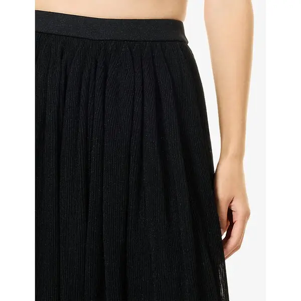 CFCL Hypha Lucent Glitter Flared-leg Knitted Trousers