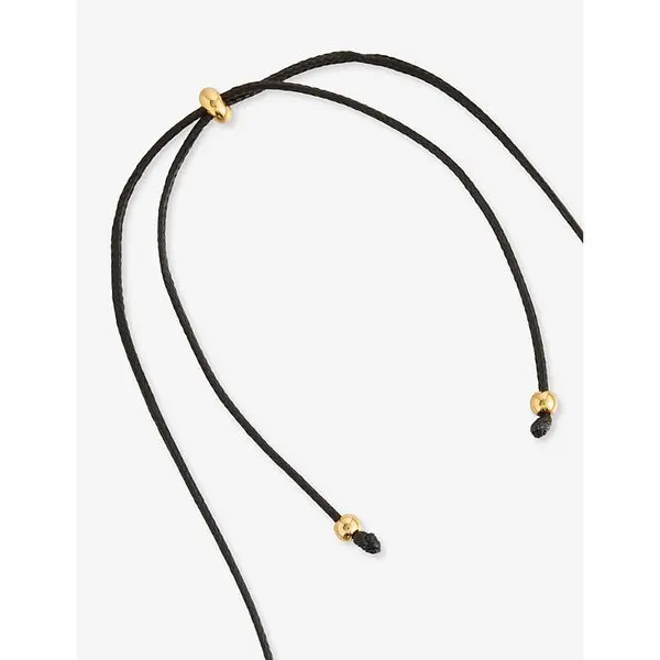 HEAVEN MAYHEM Julia Net Wood Pendant Necklace - Brown/black