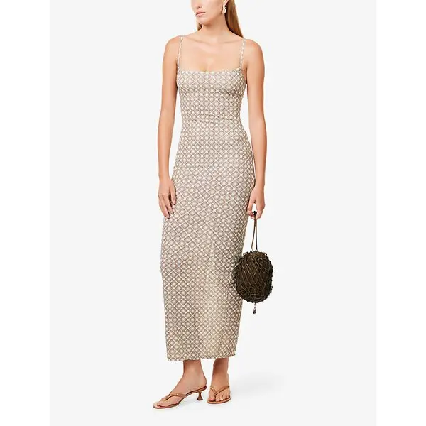 Monday Swimwear Provence Printed Stretch-woven Maxi Dress