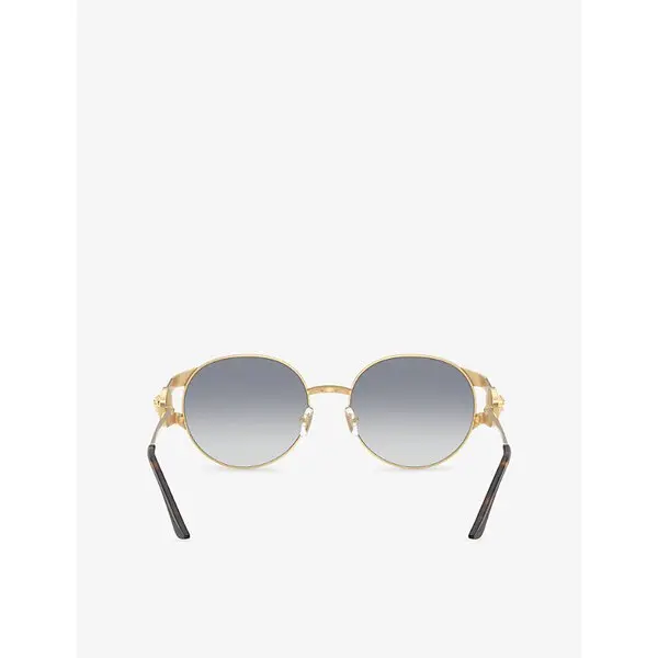 Versace Round Frame Metal Sunglasses