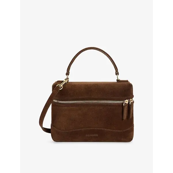 Sandro Tangolino Suede Top-handle Bag - Brown