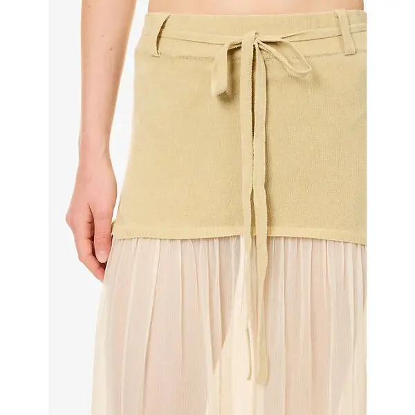 AYA MUSE Asha Sheer-panel Cotton Maxi Skirt