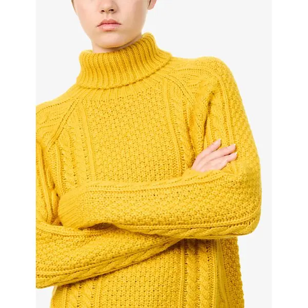 Max Mara Aran-knit Relaxed-fit Wool-blend Jumper