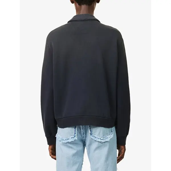 Acne Studios Logo-print Zip-up Cotton-blend Sweatshirt