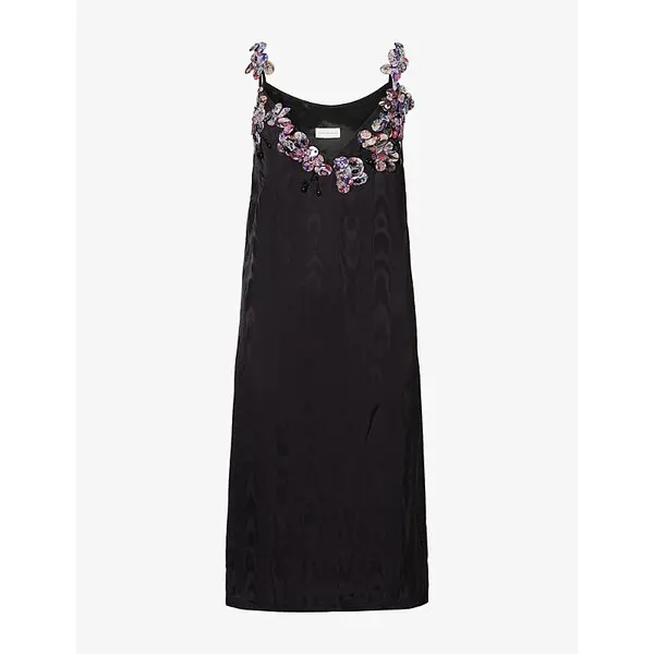 Dries Van Noten Denya Embellished Slip Mini Dress