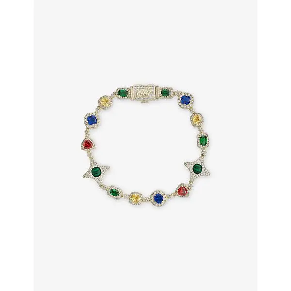 GLD Gemstone -plated Chain Bracelet