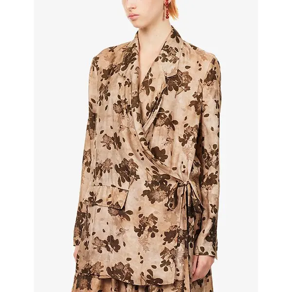 UMA WANG Khloe Floral-print Woven Jacket