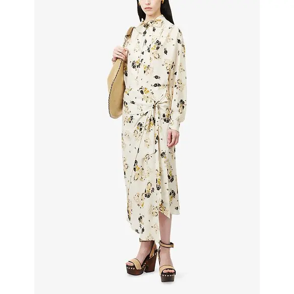 Isabel Marant Étoile Fedry Floral-print Silk-blend Blouse - Ecru