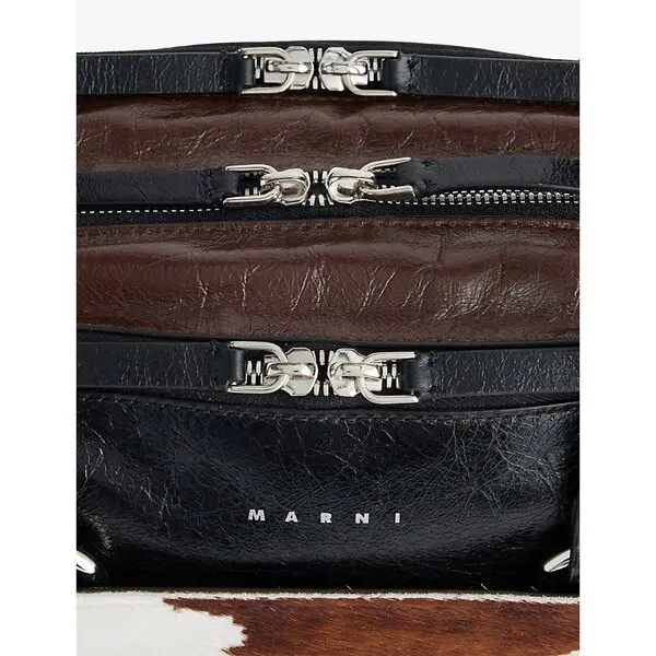 Marni Boxyne Leather Top-handle Bag