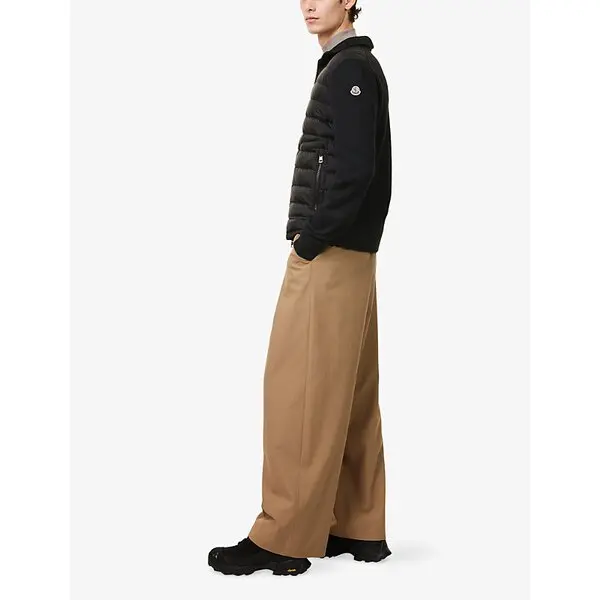 Moncler Hybrid Zip-up Padded Knit Cardigan