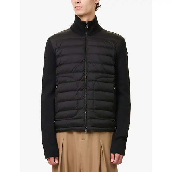 Moncler Hybrid Zip-up Padded Knit Cardigan