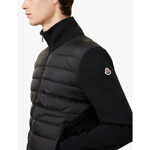 Moncler Hybrid Zip-up Padded Knit Cardigan