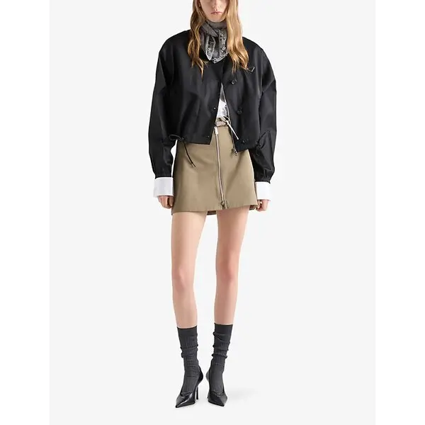 Prada Re-nylon Cropped Blouson Jacket