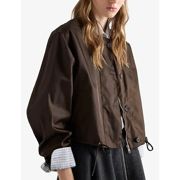 Prada Re-nylon Cropped Blouson Jacket