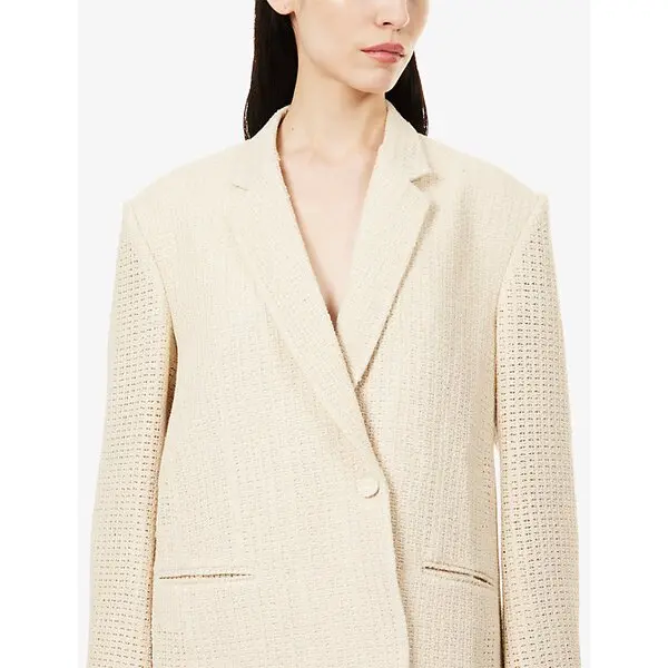 REBIRTH Oversize Single-breasted Knitted Jacket