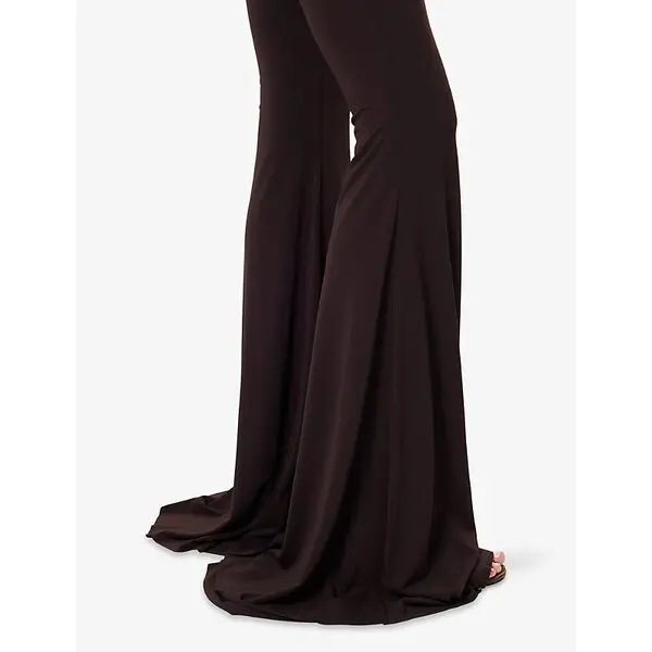 REBIRTH Kick Flared Stretch-woven Trousers