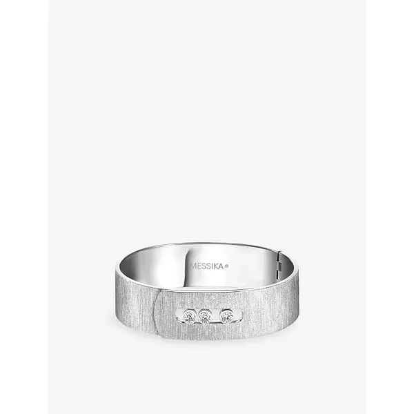 Messika 18ct Gold Diamond Cuff Bracelet - White