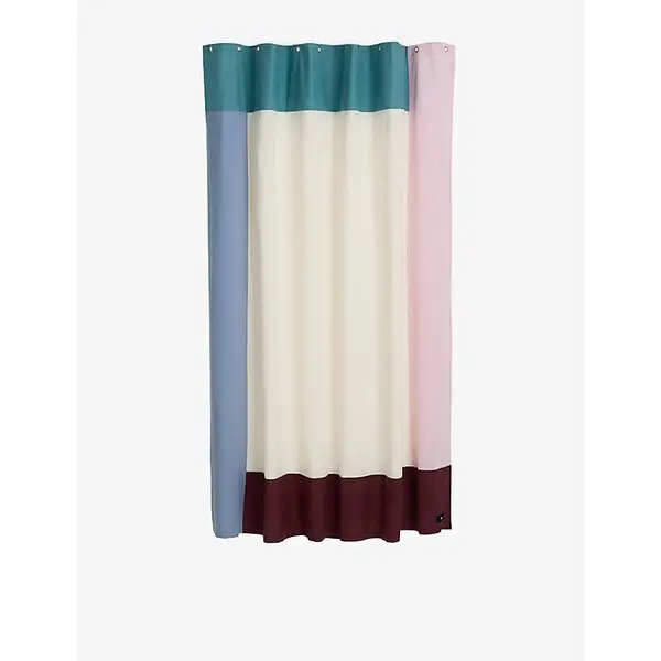 HAY Pivot Colour-block Cotton Shower Curtain