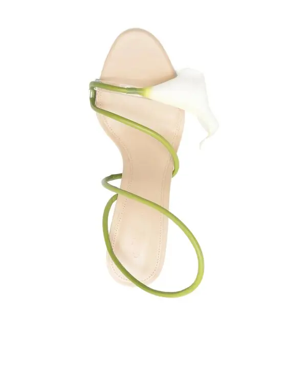 Cult Gaia Cassidy Floral Detail Stiletto Sandals - Green
