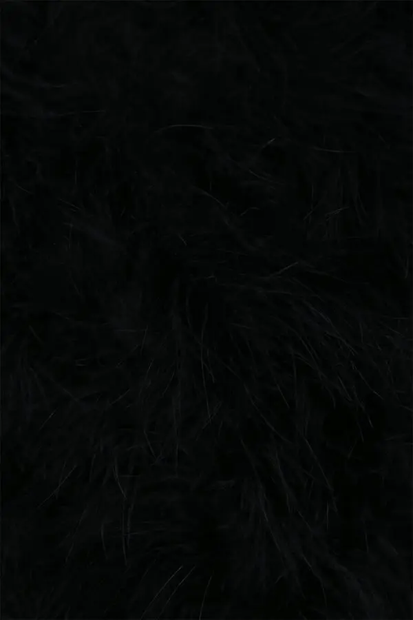 YVES SALOMON Single-breasted Feather Jacket - Black