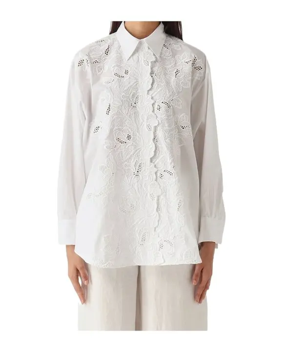 Ermanno Scervino Embroidered Scalloped Shirt
