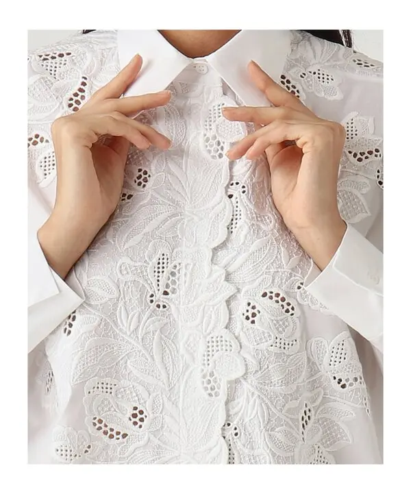 Ermanno Scervino Embroidered Scalloped Shirt