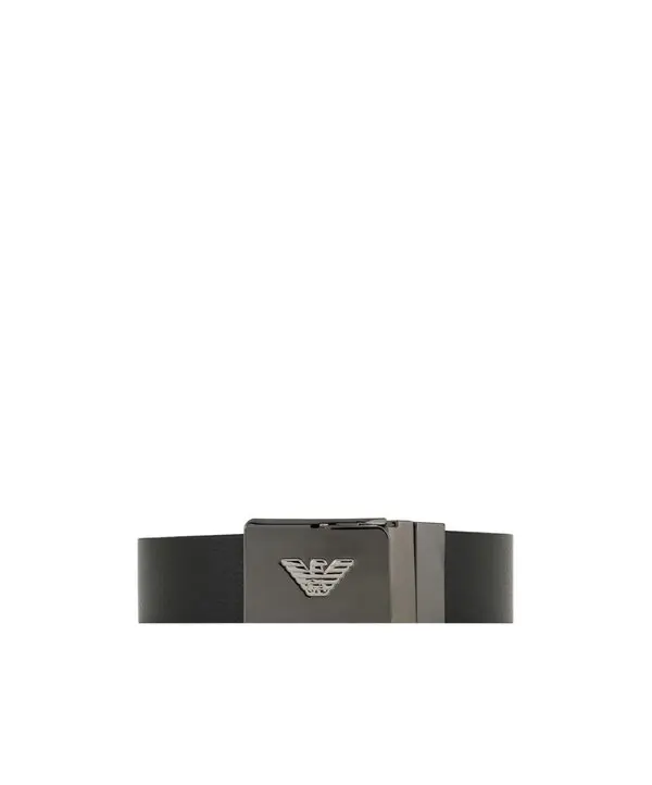 Emporio Armani Logo Plaque Buckle Belt