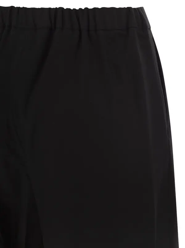 Max Mara Drawstring Wide-leg Trousers - Black
