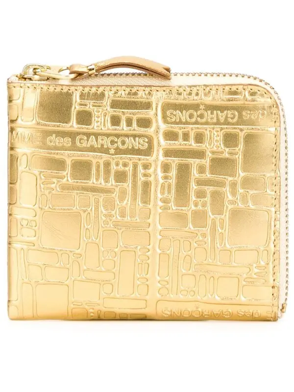 Comme Des Garçons Crocodile-effect Leather Zip Wallet