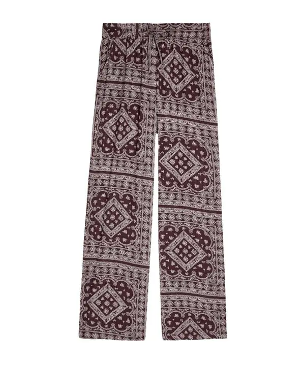 Veronica Beard Sylvester Printed Cotton-blend Trousers