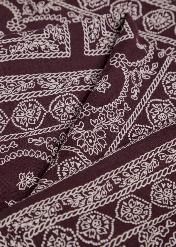 Veronica Beard Sylvester Printed Cotton-blend Trousers