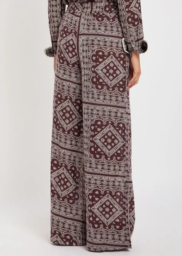 Veronica Beard Sylvester Printed Cotton-blend Trousers