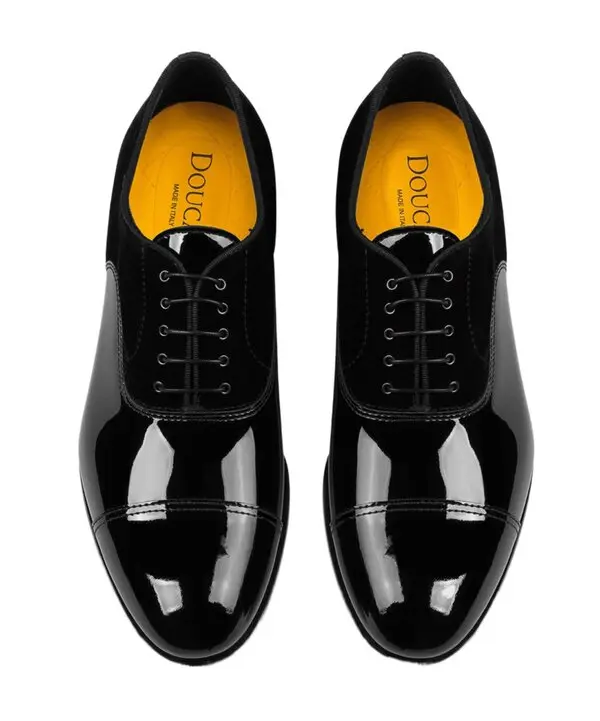 DOUCAL'S Patent Leather And Velvet Lace-up