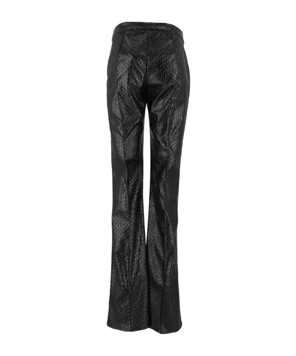 Elisabetta Franchi Fish Scale Pattern Flared Trousers