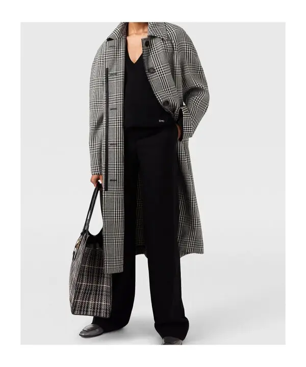 Stella McCartney Checked Belted Wool Coat