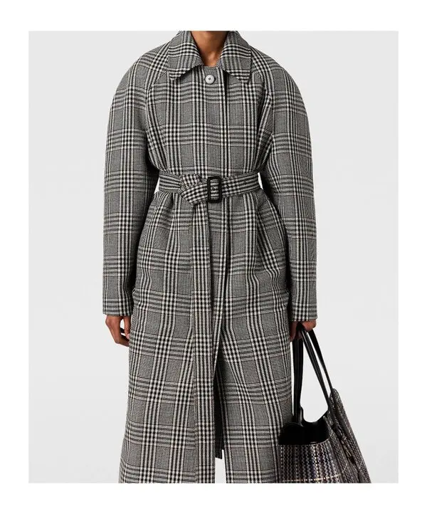 Stella McCartney Checked Belted Wool Coat