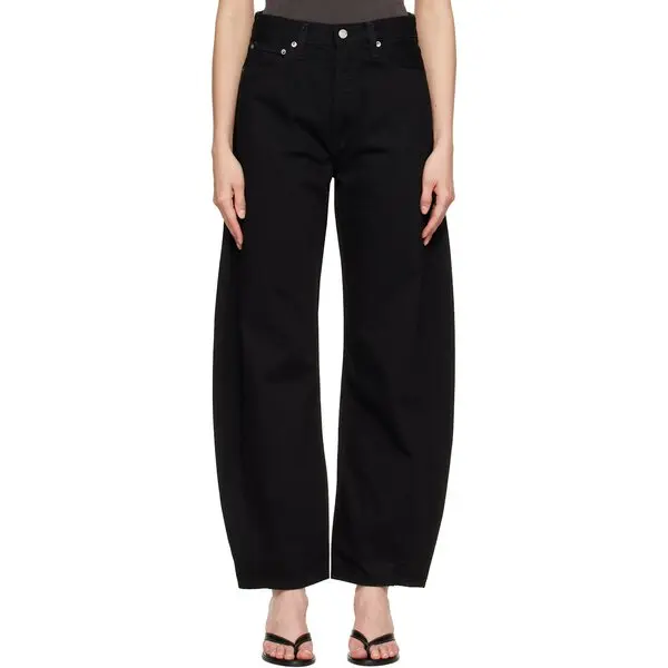 AGOLDE High-waisted Non-stretch Jeans - Black
