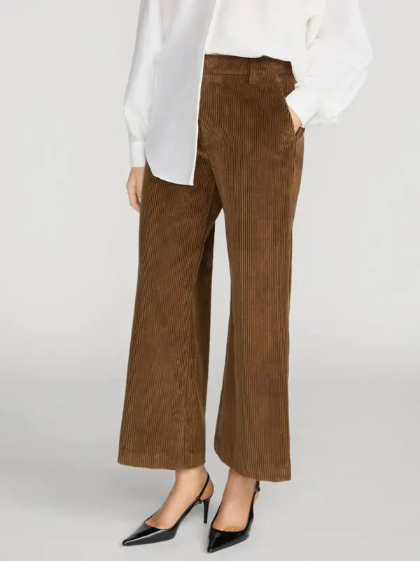 FRAME Corduroy Wide-leg Trousers - Hazelnut