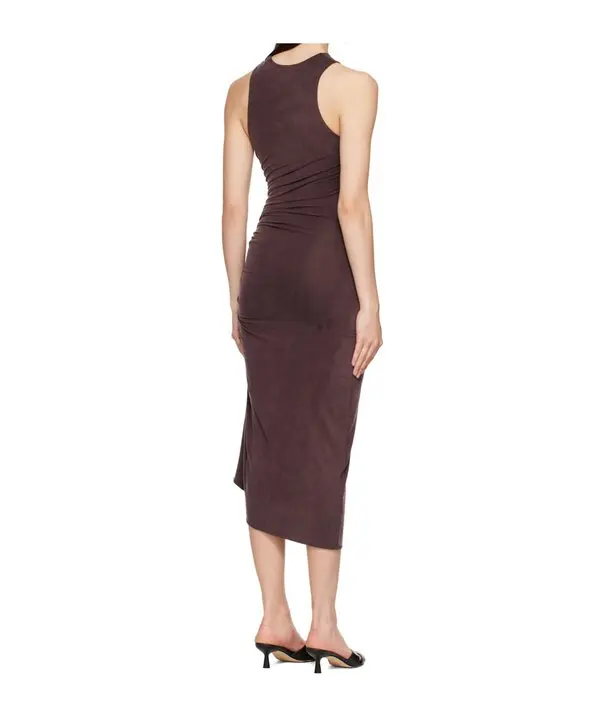 AGOLDE Anya Ruched Asymmetric Dress
