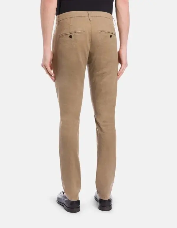 DONDUP Gabardine Casual Trousers - Brown