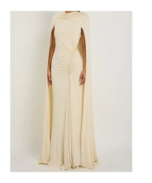 Simkhai Demi Draped Cape Jersey Gown