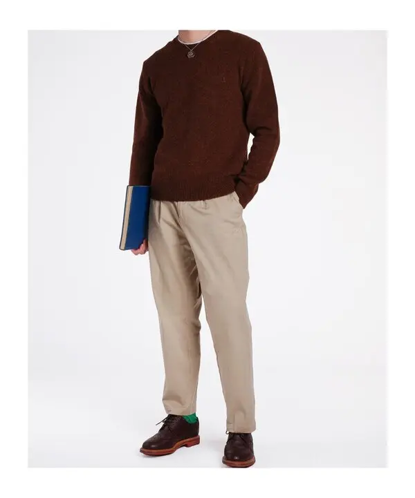 BARACUTA Shetland Wool Crewneck Sweater