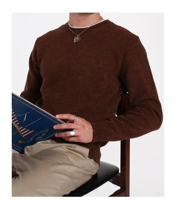 BARACUTA Shetland Wool Crewneck Sweater