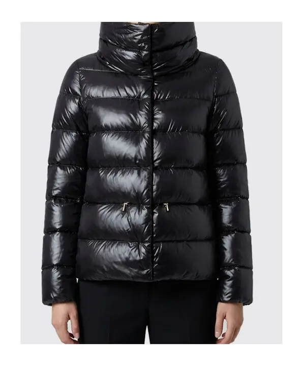 Herno Down Jacket With Mock Neck And Drawstring Hem