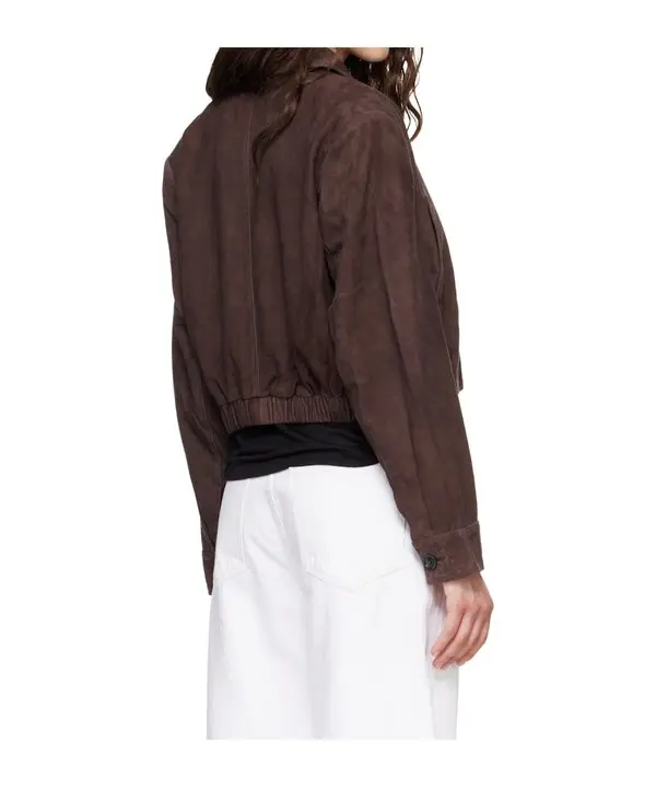 AGOLDE Cropped Leather Jacket