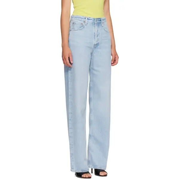 AGOLDE Ren Faded Wide-leg Jeans